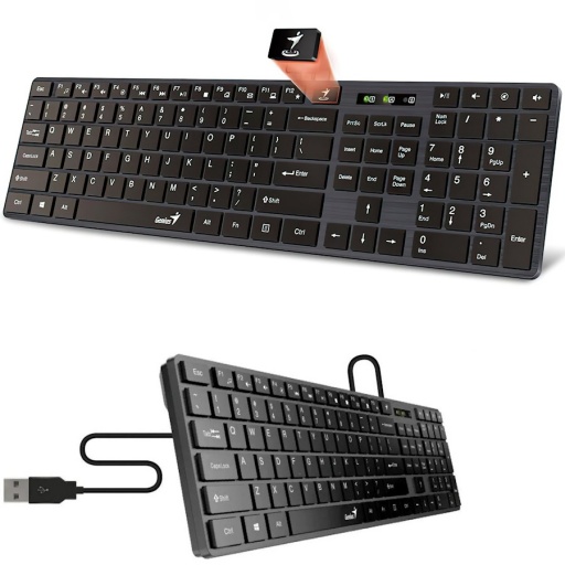 TECLADO EXTENDIDO EN ESPAÑOL GENIUS CABLEADO USB SLIM STAR 126 WINDOWS ...
